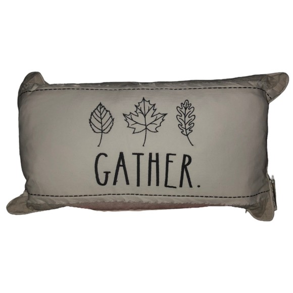 Rae Dunn | Accents | Rae Dunn Beige Linen Gather Leaves Rectangle Patch ...